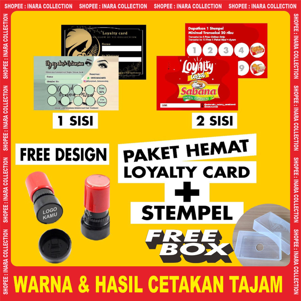 Member CARD | Loyalty CARD + FREE BOX STAMP | Shopee Malaysia