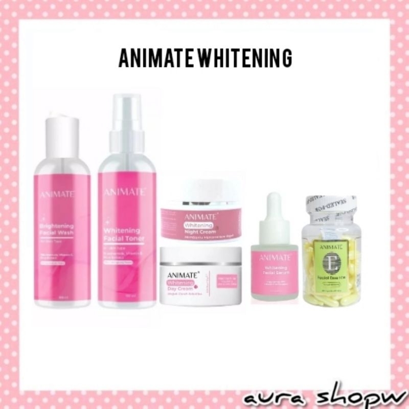 Animate WHITENING SERIES DAY NIGHT CREAM / FACIAL WASH / TONER / SERUM ...