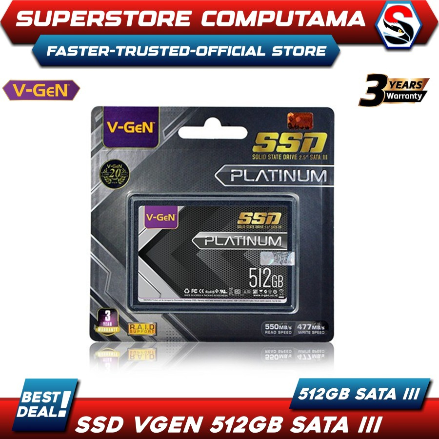 Ssd Solid State Drive V-GeN 512GB SATA III - SSD VGEN 512GB SATA III ...