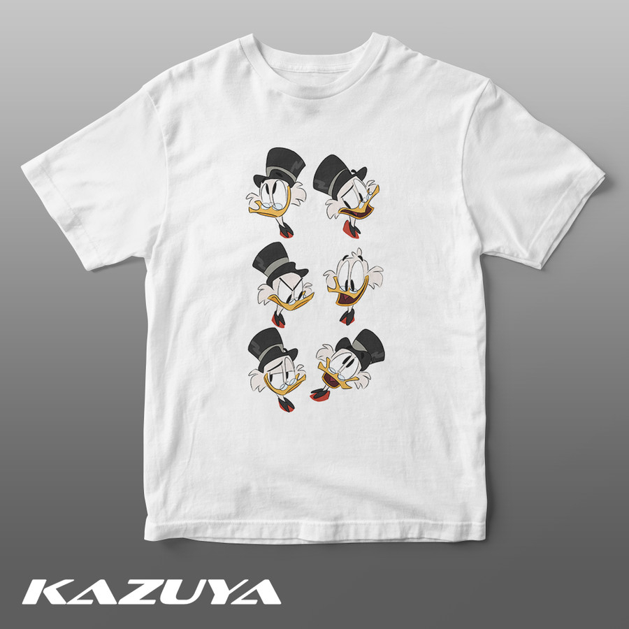 KATUN KAZUYA TM-0362 Cotton T-Shirt GOBER DUCK SCROOGE MCDUCK FACES ...