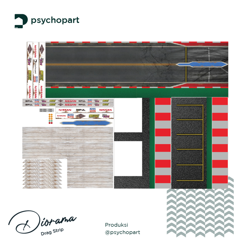 Realistic Drag Strip Papercraft Diorama 1/64 | Shopee Malaysia