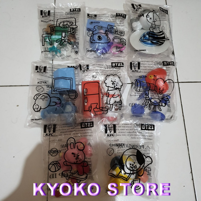 Kfc Chaki Kids Meal BT21 Figure Complete Set | Shopee Malaysia
