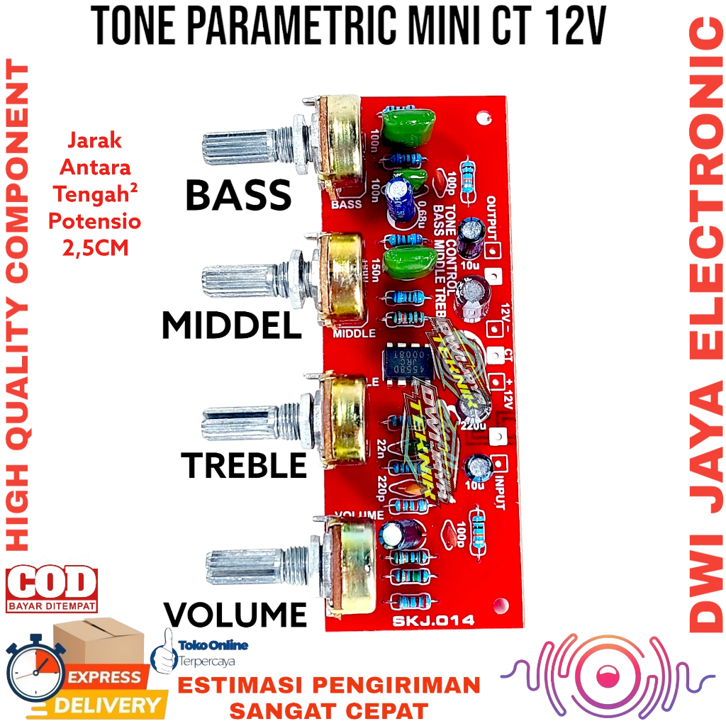 Mini Parametric Tone Control Kit Parametric ic 4558 Kit | Shopee Malaysia