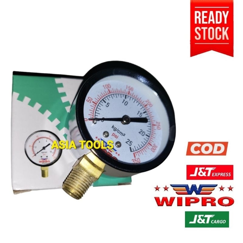 Pressure Gauge Air Manometer 25kg 350psi Compressor Tire Press ...