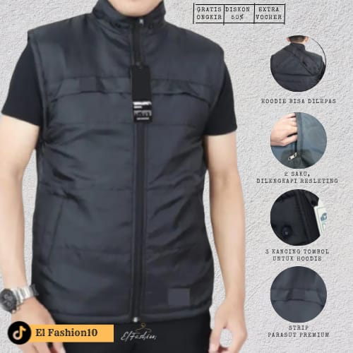 Premium parachute Vest jacket - Men's biker driver Vest, trendy outdoor ...
