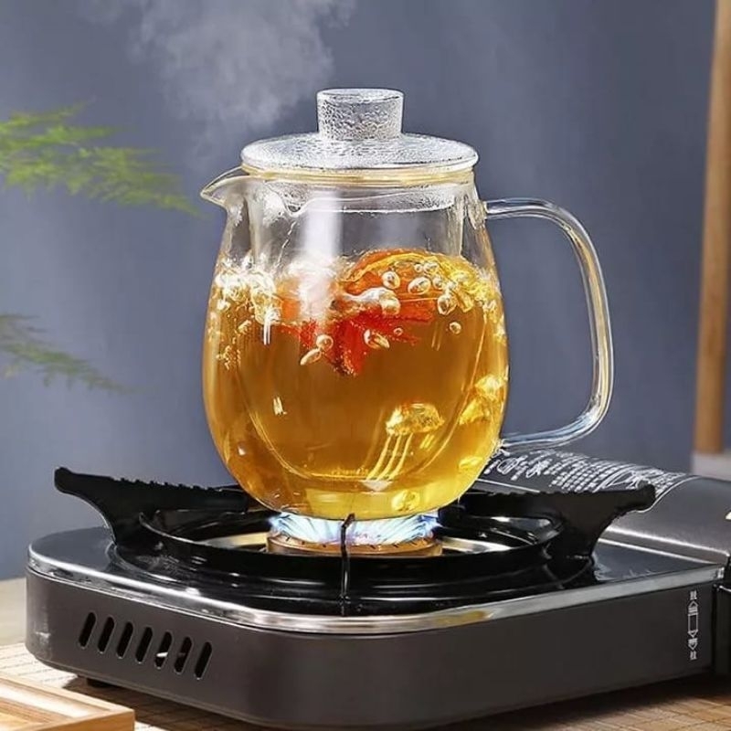 Glass pitcher teapot Fireproof glass teapot japanese Stainless Steel ...