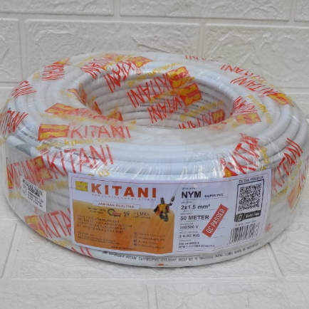 Electric CABLE NYM 2X1.5mm KITANI 50m COPPER CABLE CONTENTS 2 (SNI ...