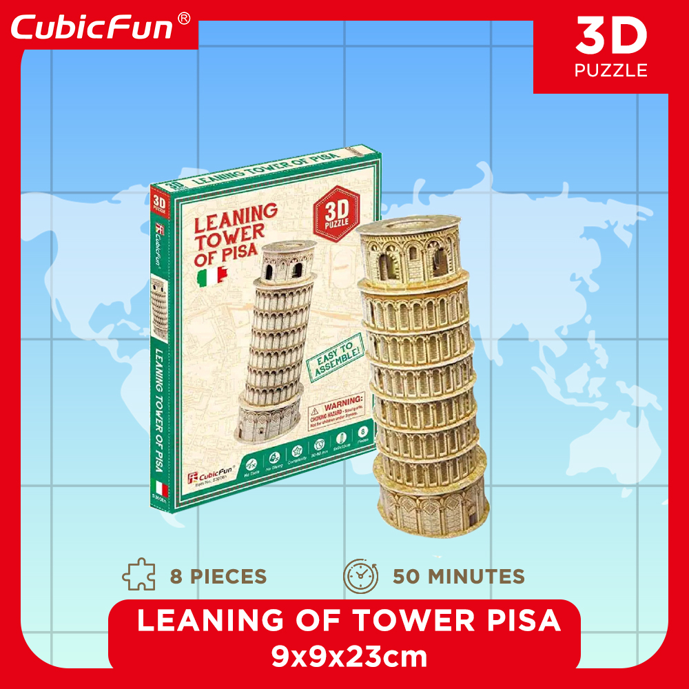 Cubicfun Tower of Pisa Mini S3008h - 3D Puzzle | Shopee Malaysia