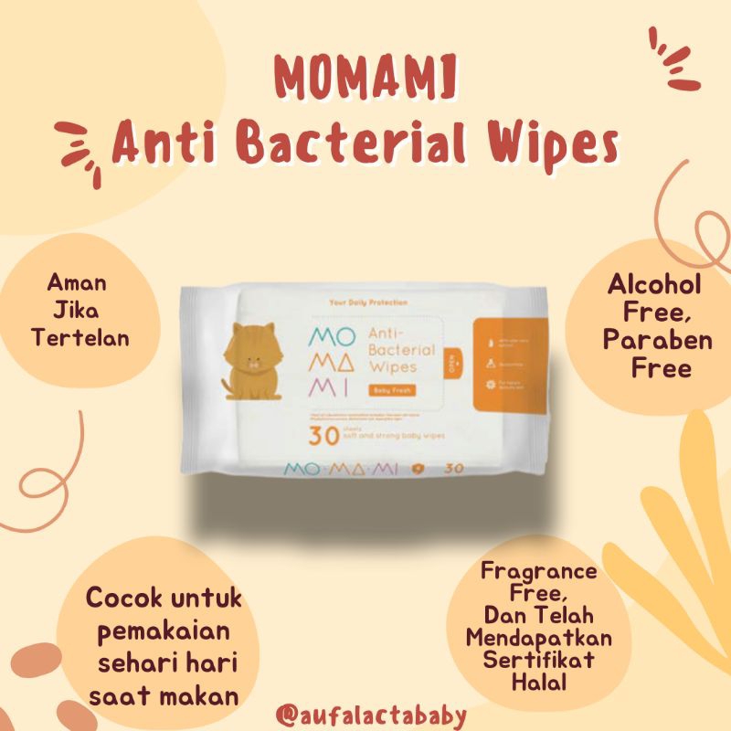 Momami ANTI BACTERIAL WET TISSUE 30PCS | Shopee Malaysia
