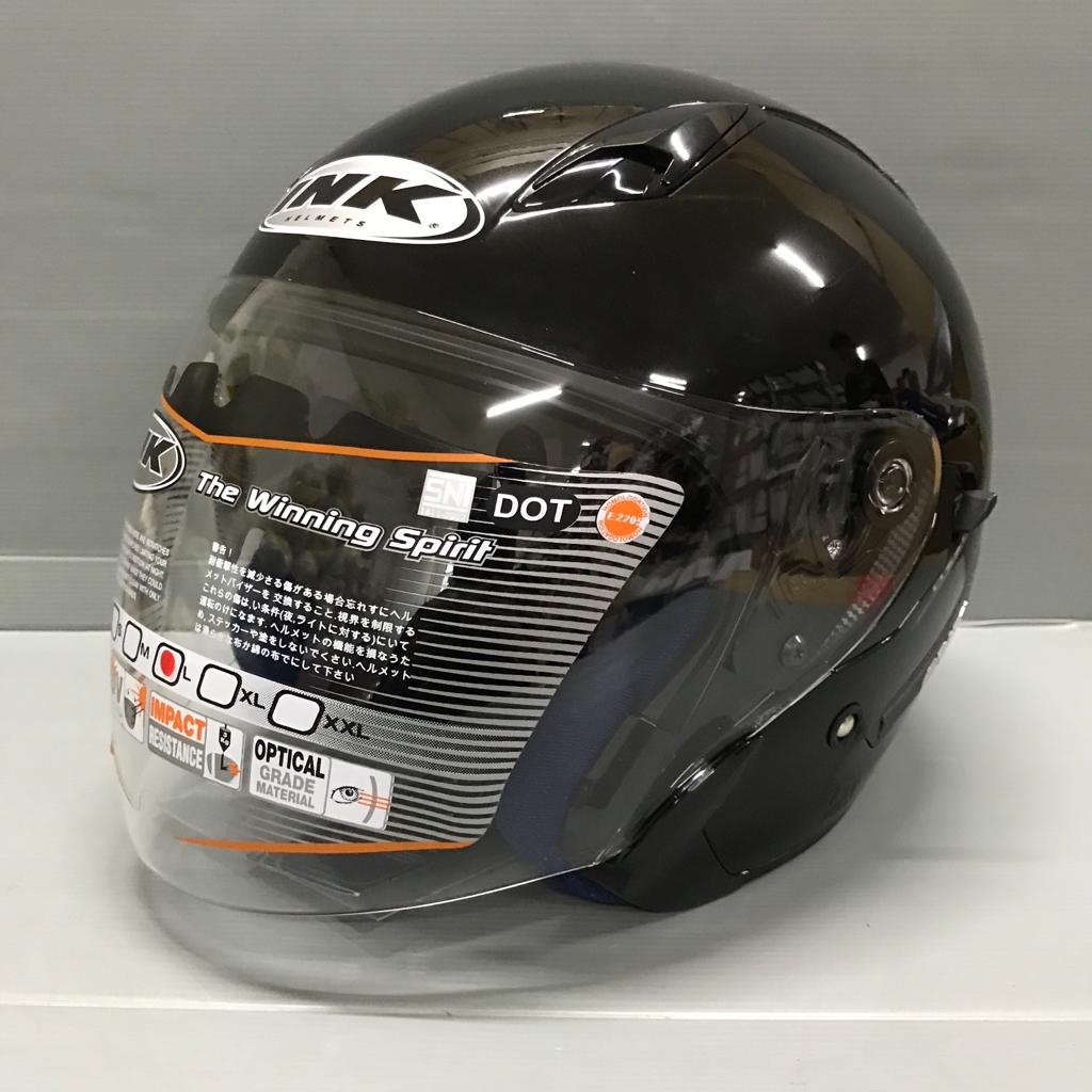 Ink HALF FACE HALFFACE INK METRO SOLID PLAIN BLACK GLOSSY ORIGINAL SNI ...