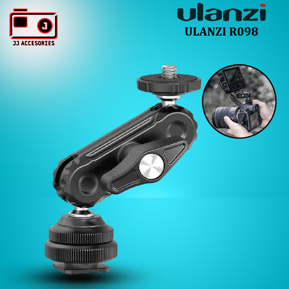 Ulanzi R098 Double Ball Heads With Code Shoe Mount 1/4 for Monitor Mic ...