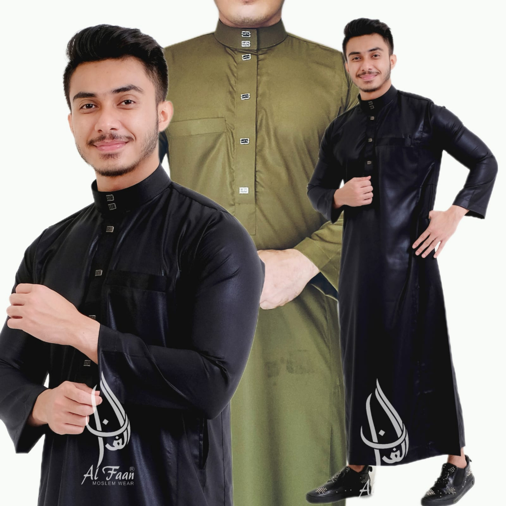 Robe gamis Men's Robe Slimfit jubba alfaan robe muslim men's robe ...