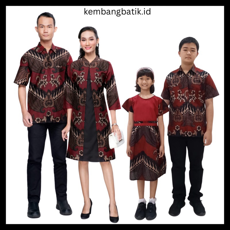 Batik Couple Dress Set for Family Couples Ready Big Size Jumbo 5L ...
