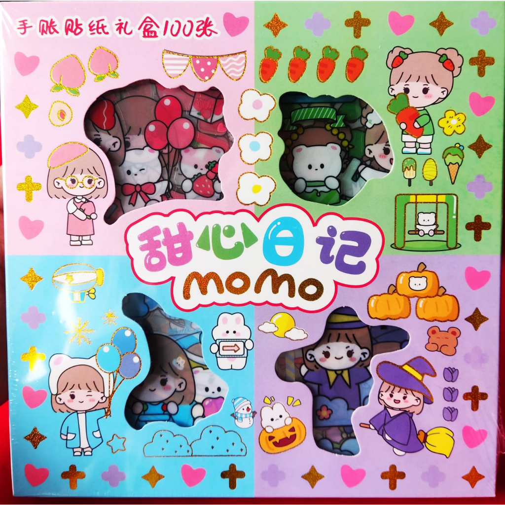 - Sticker Waterproof Sticker Masu Sticker Momo Korea Contents 100pcs ...