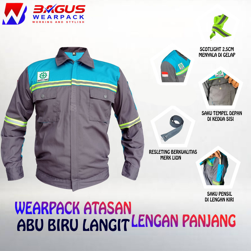KEMEJA Safety WEARPACK/SAFETY Shirt/Long Sleeve SAFETY Shirt/Cool ...