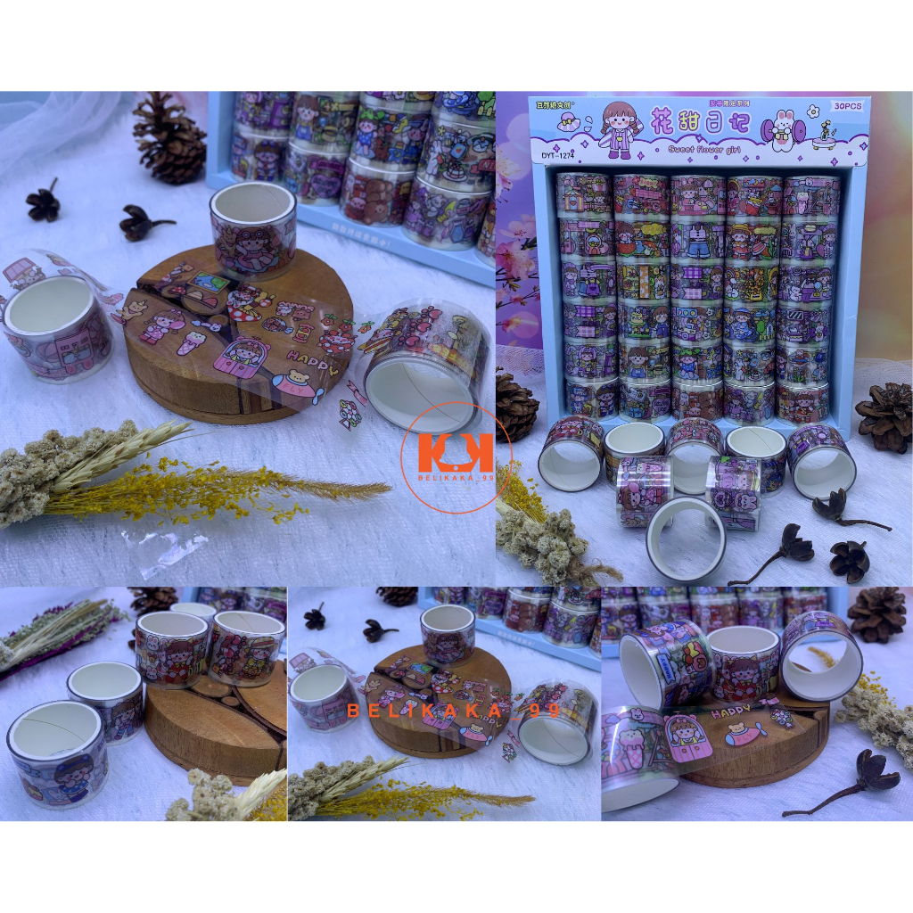 (1 Roll) MOMO 2D AESTHETIC ROLL STICKER/Children's ROLL Paste STICKER ...