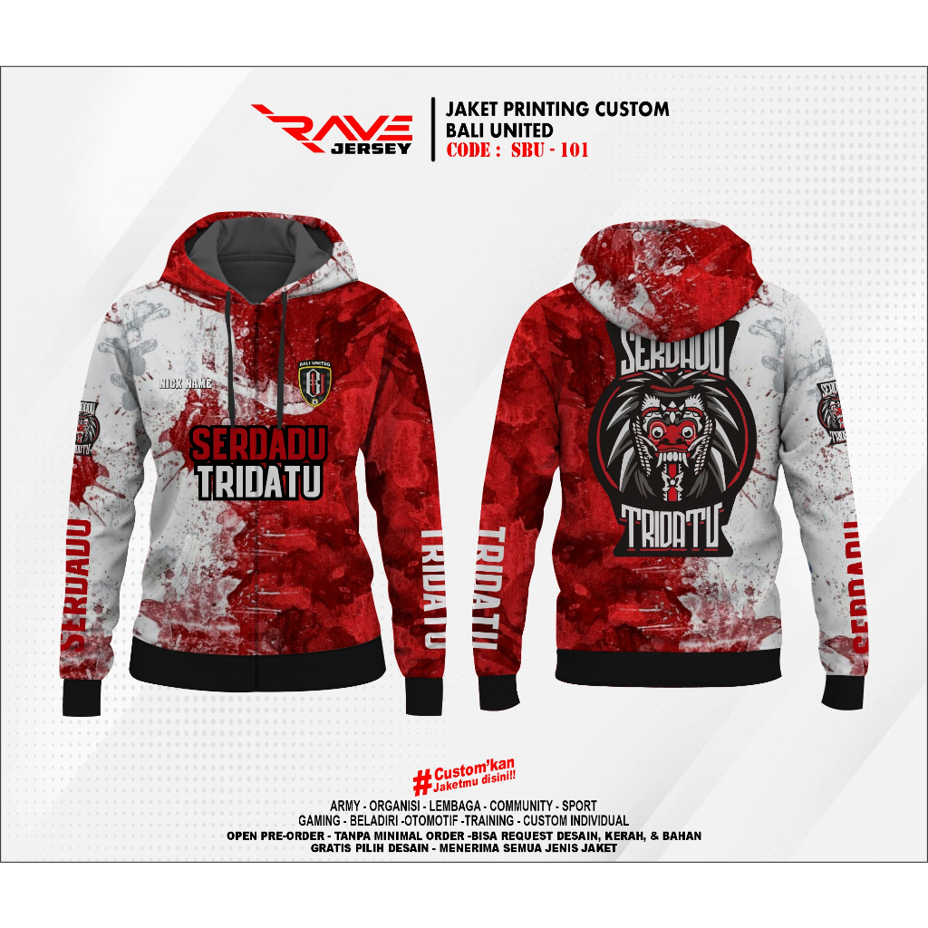Bali UNITED FULL PRINTING SUBLIM CUSTOM JACKET (DESIN LIKE LIKE ...