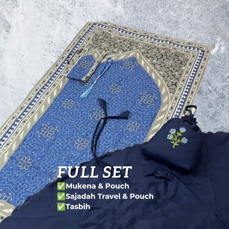 KATUN Full set sajadah + mukena Traveling Series Premium Cotton Cool ...