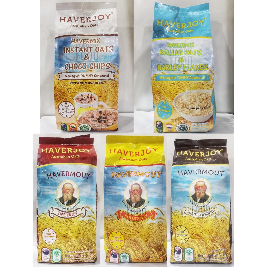 [HALAL] HAVERJOY OATMEAL 1 KG/AUSTRALIA OAT HAVERMOUT/SARAPAN INSTANT ...