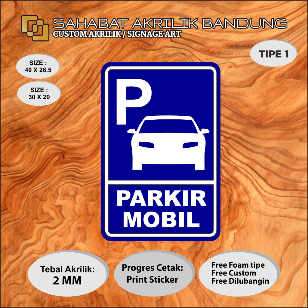 ACRILYK CUSTOM CAR PARKING TYPE 1 ACRYLIC SIGNAGE CUSTOM | Shopee Malaysia