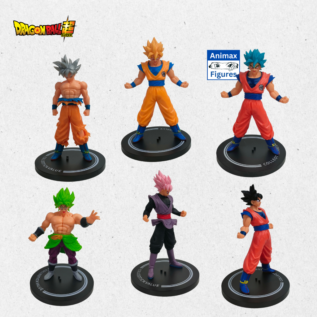 Action Figure Dragon Ball Z Goku SSJ1 Gogeta SSJ 4 Black Goku Broly ...