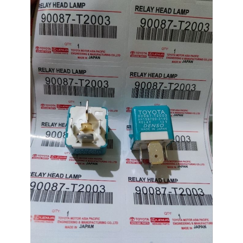 Relay 12v Leg 5 Toyota Avanza Xenia innova Fortuner Yaris Hilux T2003 ...