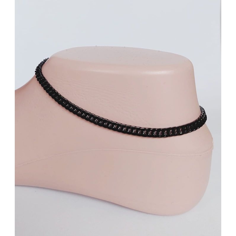 Genuine Black Titanium Chain Anklet Contemporary Anti-Rust | Shopee ...