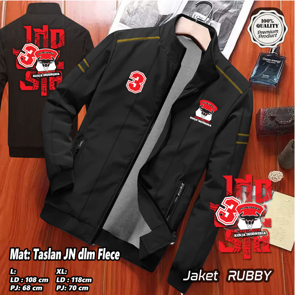 Newest PDI PERJUANGAN PARTY JACKET 2024 / PDIP PARACHUTE JACKET ...