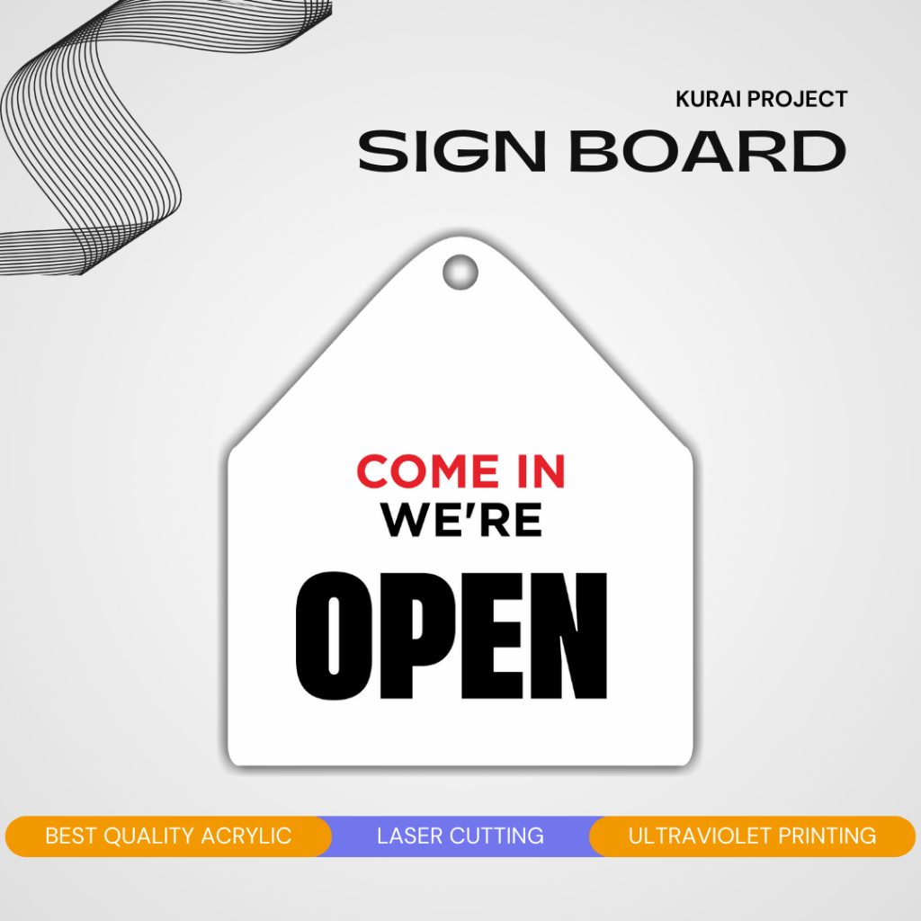 Acrylic Open Closed sign/Acrylic Open Closed sign aesthetic/Acrylic ...
