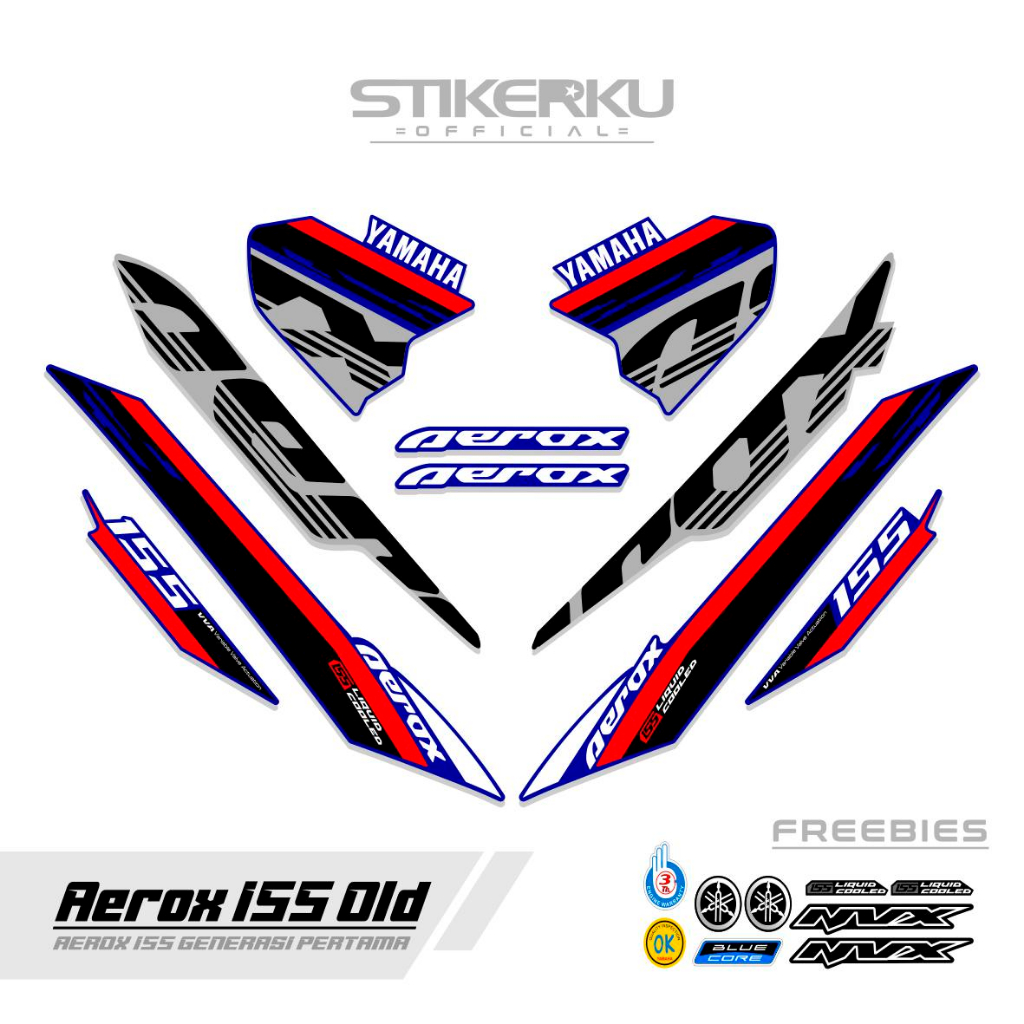 Striping AEROX LAMA 155 MOTIF 14 / STICKER AEROX OLD 155 VVA / STICKER ...