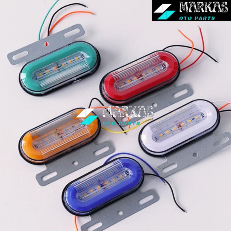 Truck Side Tailgate LED Lights Universal Variation 12V / 24V Small Oval ...