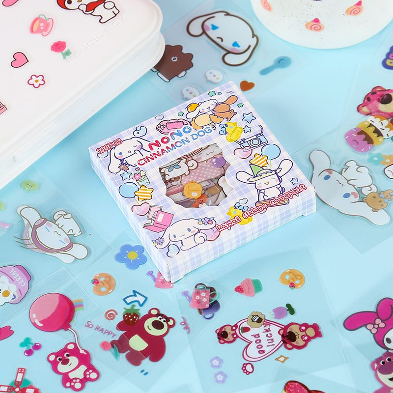 Small BOX Contains 100 Sheets Of Cute Waterproof Stickers Senmu Nono ...