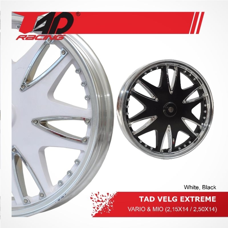 Tad rims wide model Extreme Mio Sporty Mio Soul White Set front and ...