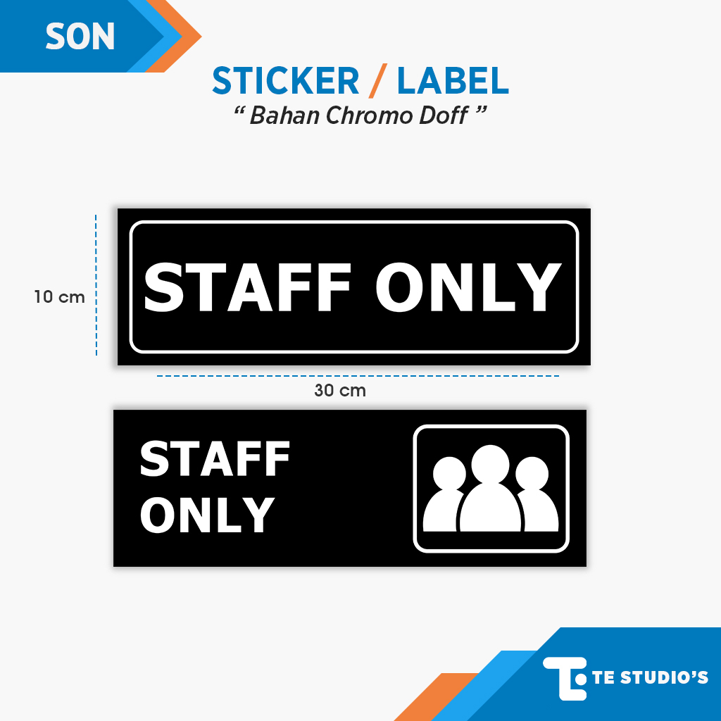 Sticker Staff Only Sign Sign Sign Only Staff Sticker Wall Sign Office ...