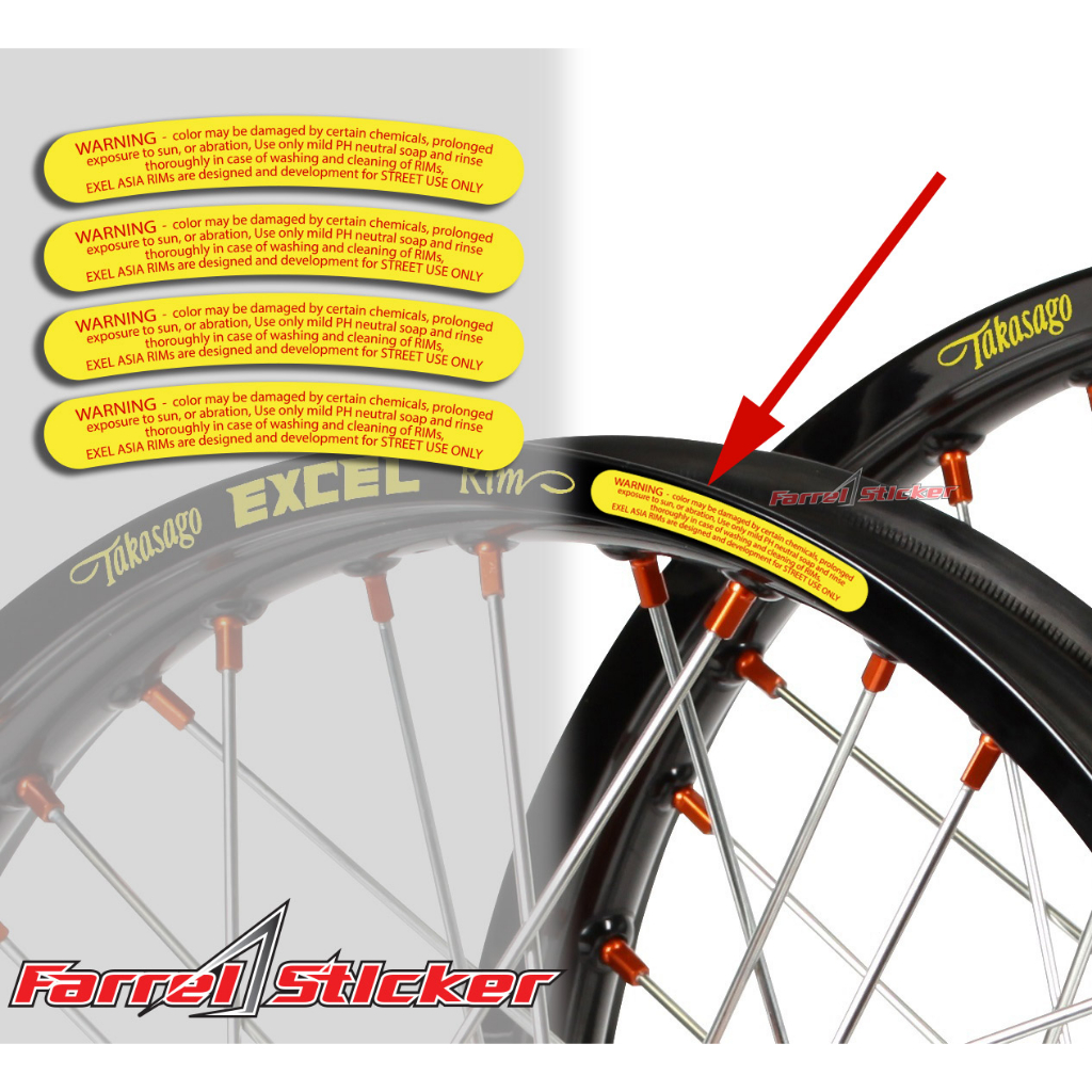 Sticker warning rims Sticker warning rims takasago | Shopee Malaysia