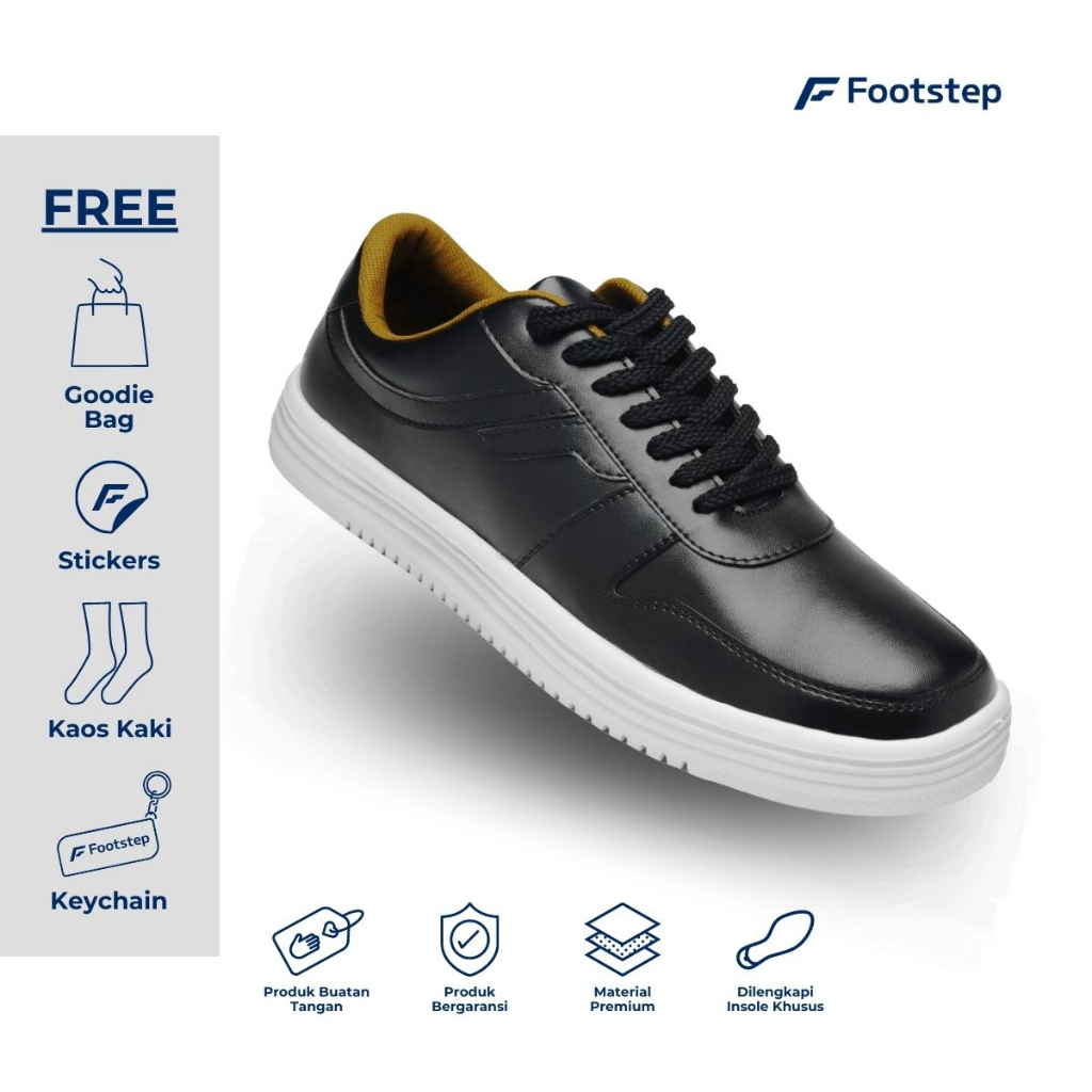 Footstep Footwear Men's Shoes Sneakers Hiro Black Original Shoes ...