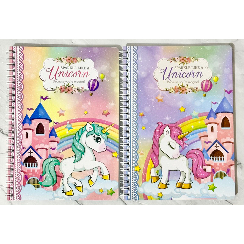 Pony Notebook aesthetic diary unicorn/pony glitter spiral Notebook pony ...