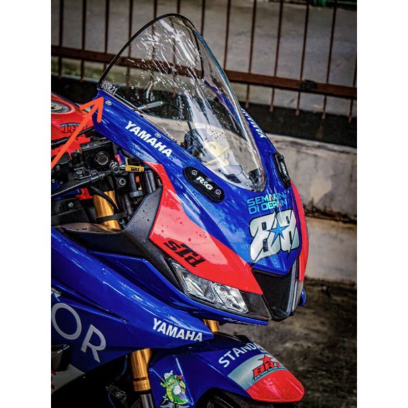 WINDSHIELD R15 SPORTY TYPE V3 & V4 full Jenong, TebaL 3MM + rubber list ...