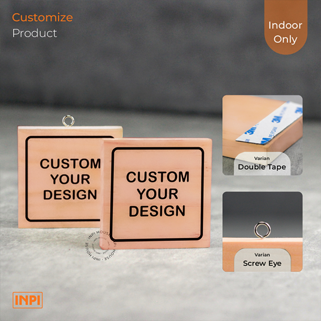 KAYU Custom Wood sticker sign system - custom design Your Own - Wood ...