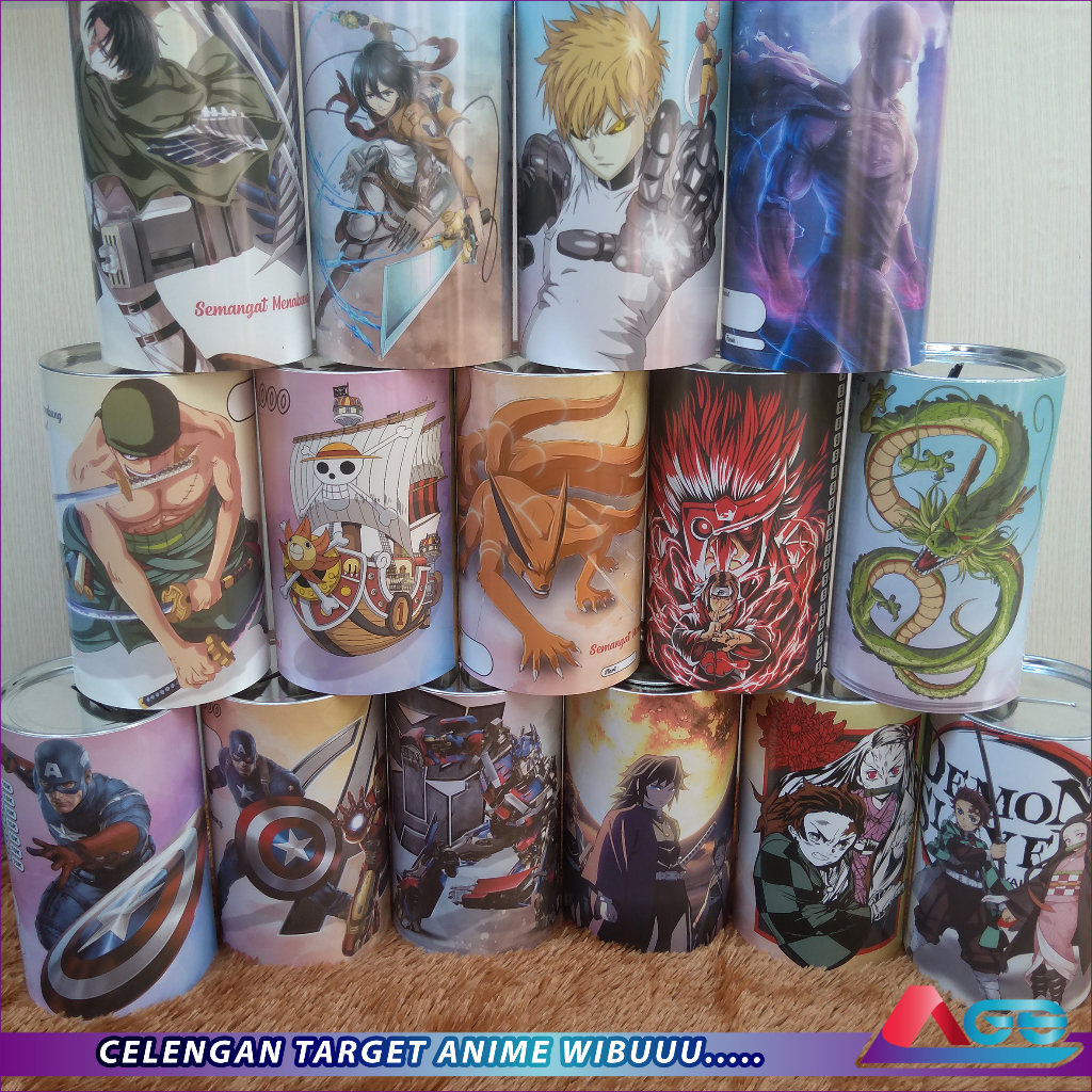 Viral Target Piggy Bank Anime Character Design One Piece Naruto Demon ...