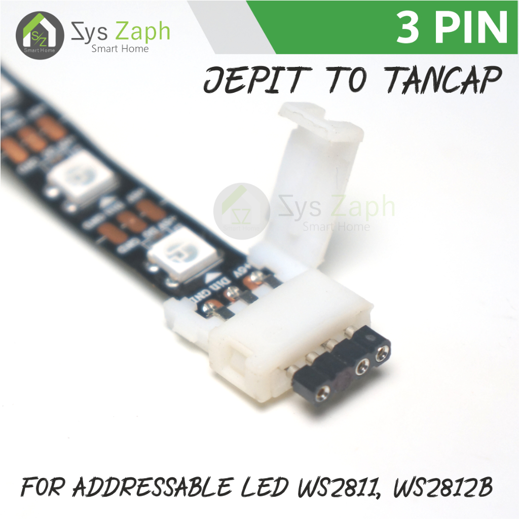 Female Connector 3 Pin ARGB to Clip LED Connector WS2812b Without ...