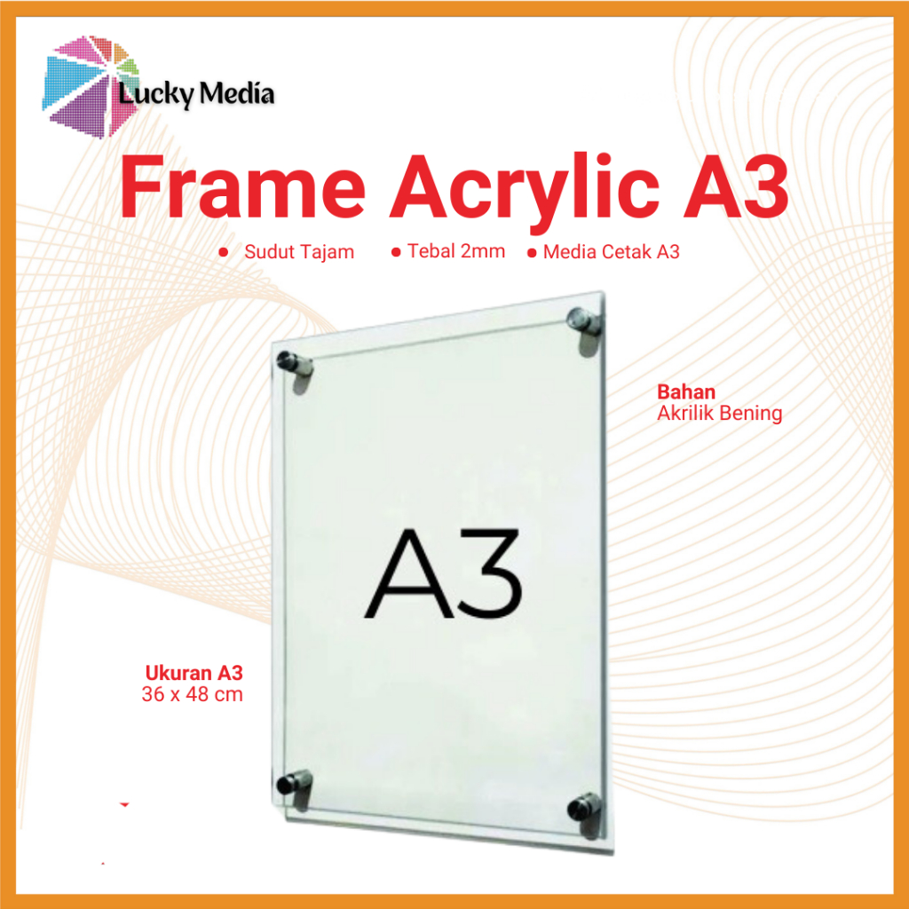 A3 Acrylic Frame Display Poster - A3 Size Acrylic Menu Frame Quality ...