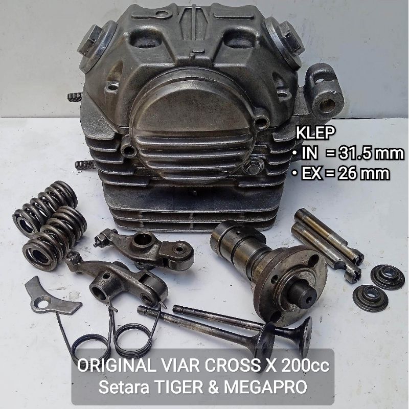 Original Fullset Cylinder Header Block VIAR CROSS X 200cc Equivalent To ...