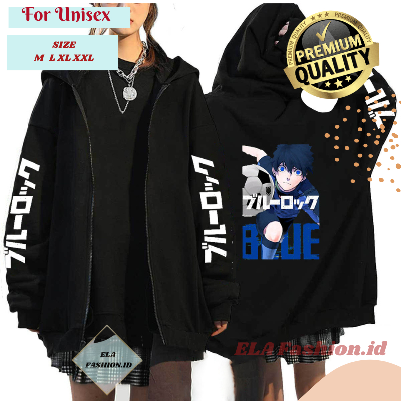 Blue Lock Zipper Jacket Yoichi Isagi Character Anime Hoodie | Shopee ...
