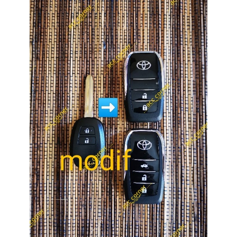 Flipkey remote key casing for toyota vios yaris folding model | Shopee ...