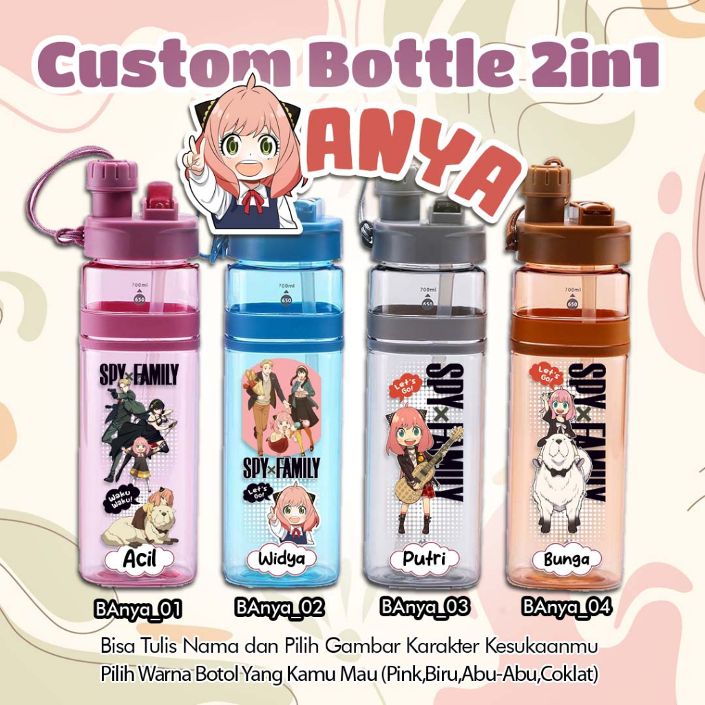 Children's Drinking Bottle Custom Model 2in1 Sip Suction - Cartoon ...