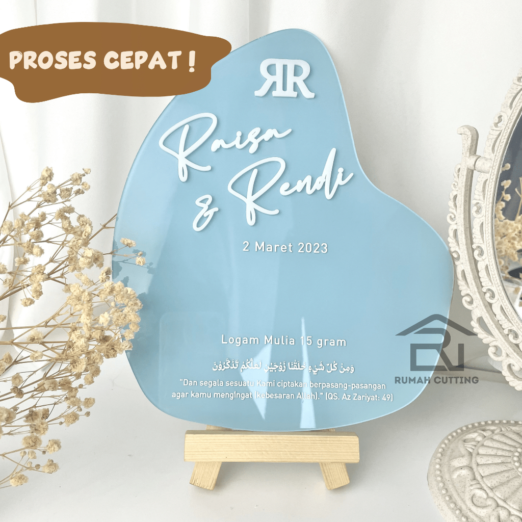 Water Drop Acrylic Dowry Color Wedding Aesthetic Dowry Custom Sage ...