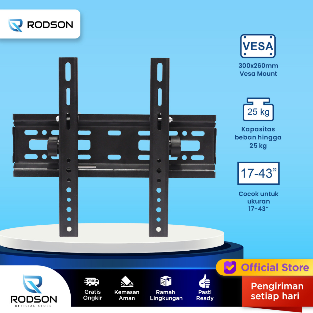 Rodson RB3T TV Bracket Monitor LED LCD 17"-43" Flat Panet TV Wall Moun ...