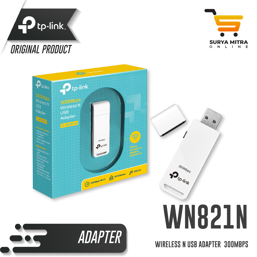 Usb Wifi TP-Link TL-WN821N USB Wireless N Adapter 300Mbps | Shopee Malaysia