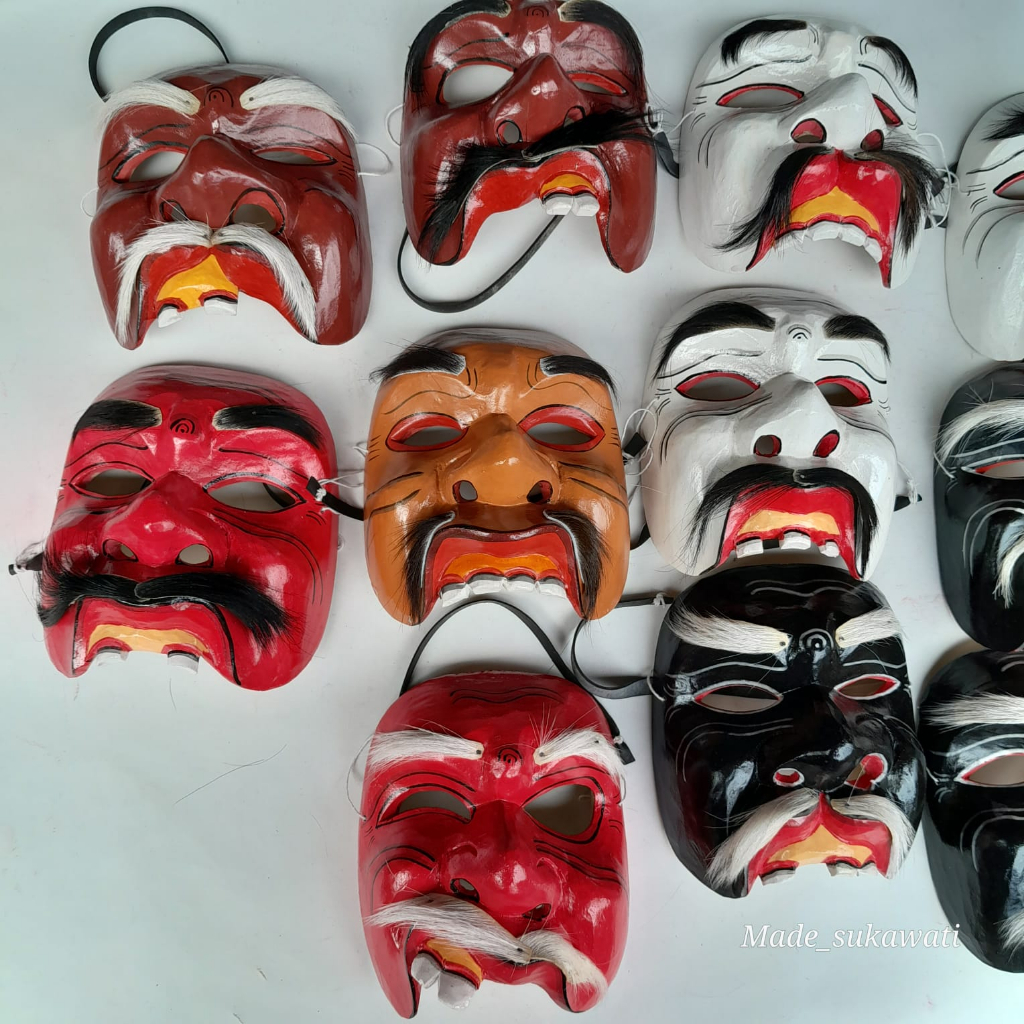 Balinese Lawak Bondres Wooden Mask Craft | Shopee Malaysia
